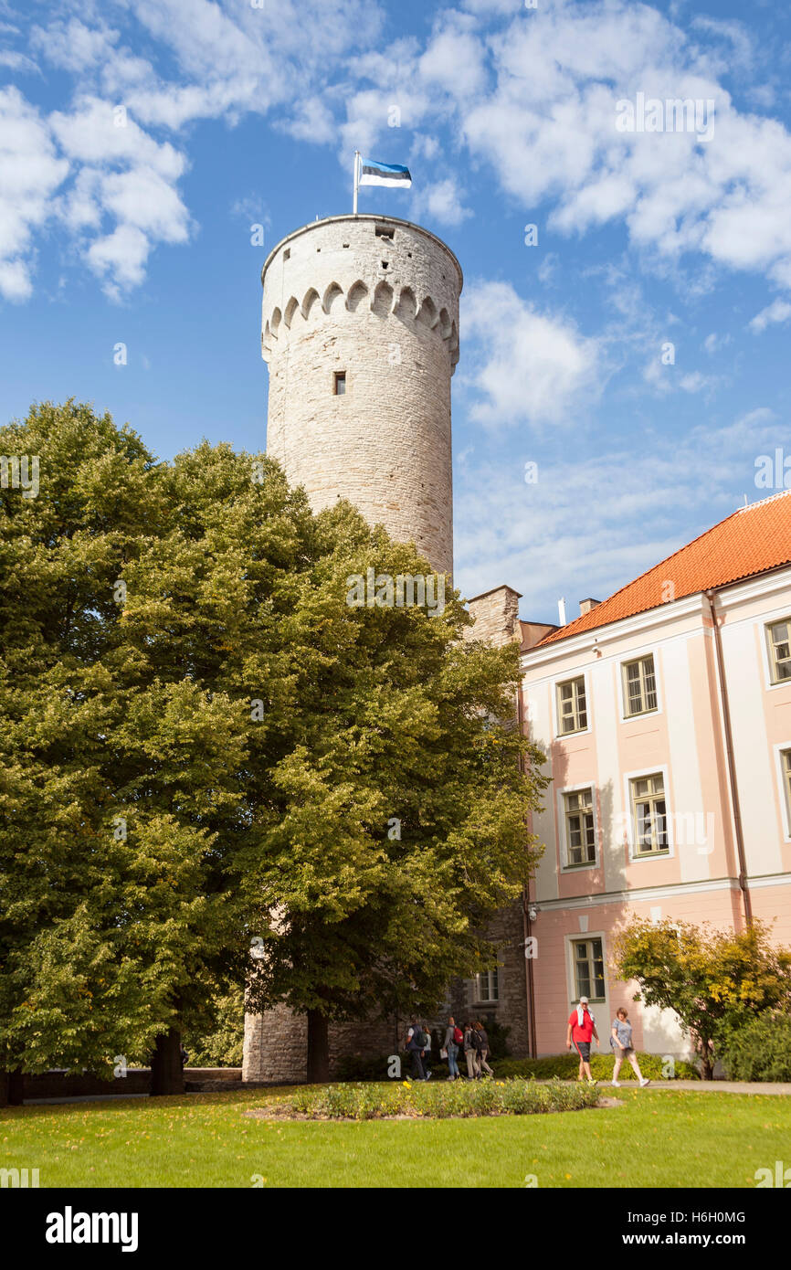 Pikk Hermann Tower, part of Toompea Castle, and Estonian Parliament ...