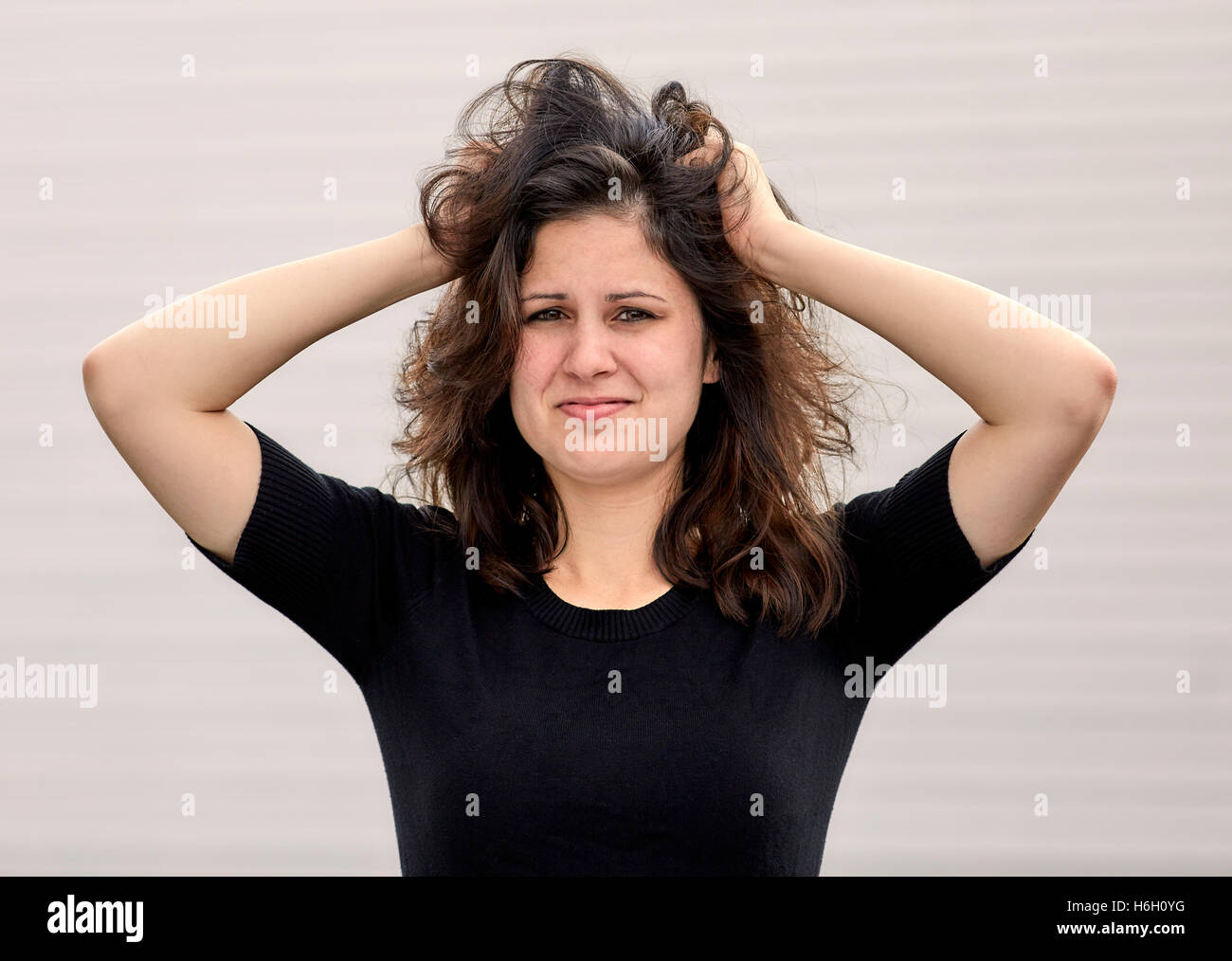 Female Messy Hair Frustrated High Resolution Stock Photography and ...