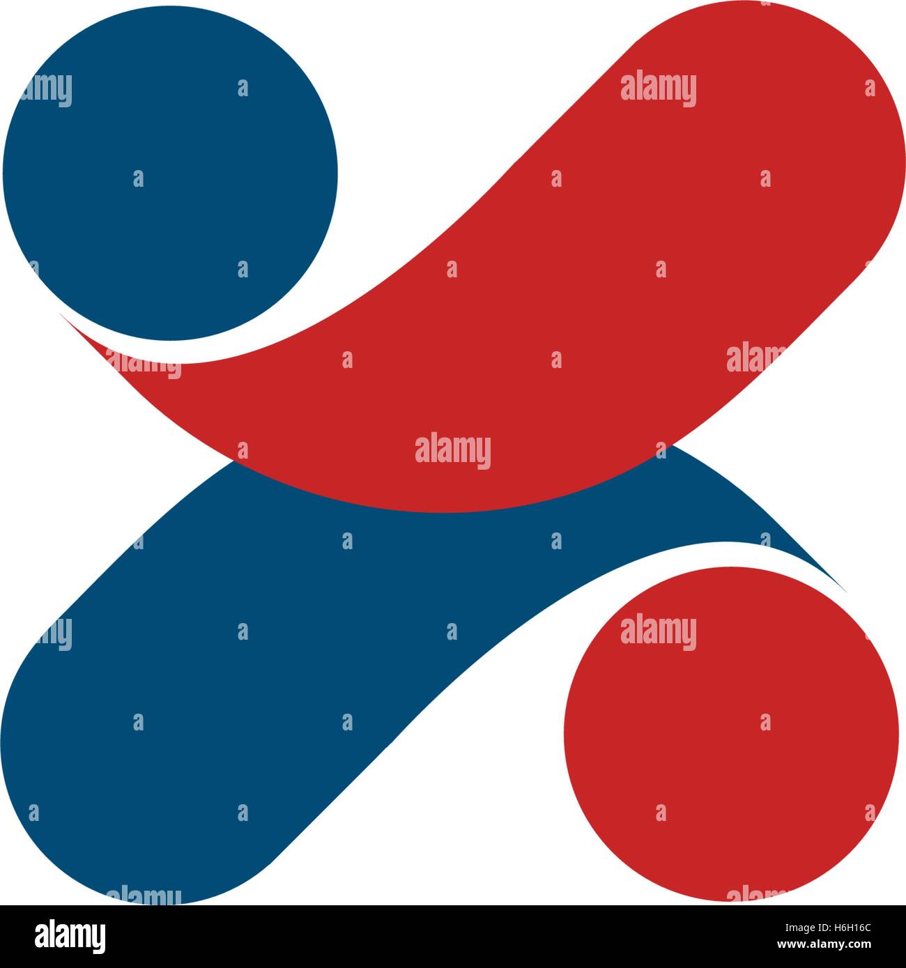 Isolated abstract colorful cross logo. Human silhouette logotype ...