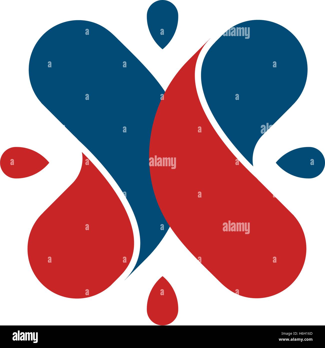 Isolated abstract colorful cross logo. Human silhouette logotype ...