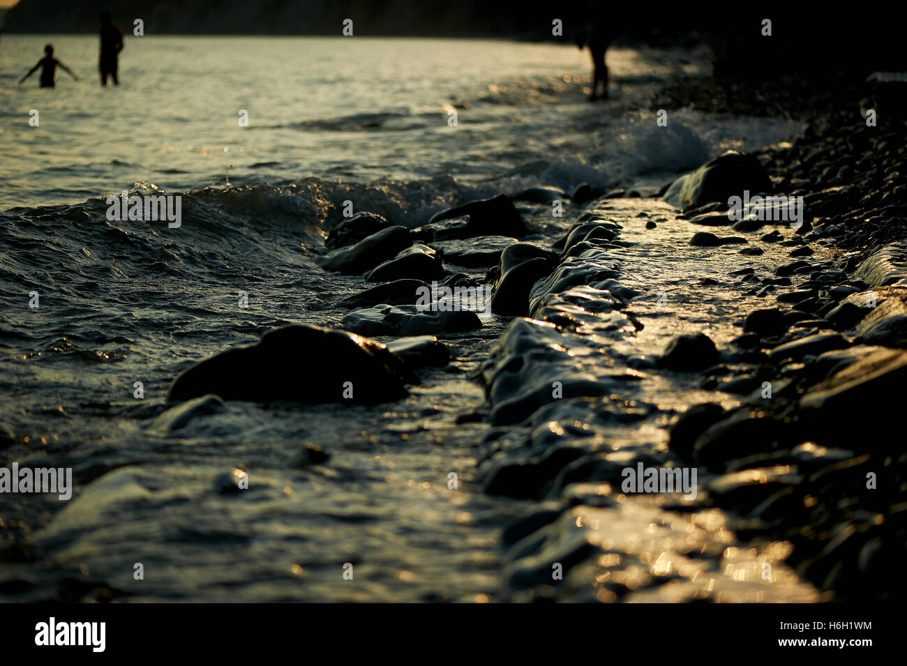 Wet sea rocks, washed by the waves. Close Stock Photo - Alamy