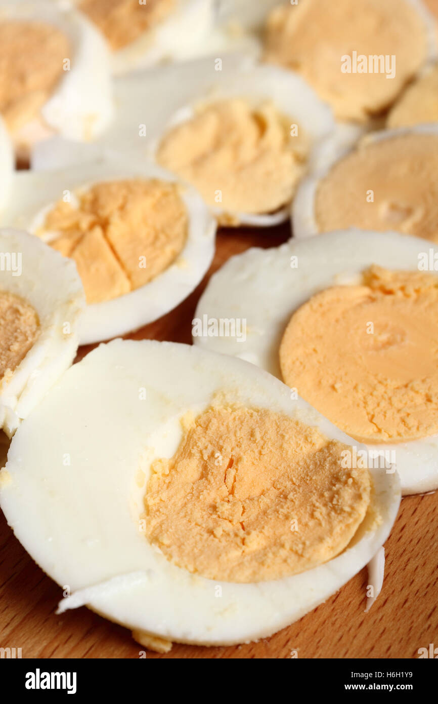 Sliced hard boiled eggs Stock Photo - Alamy