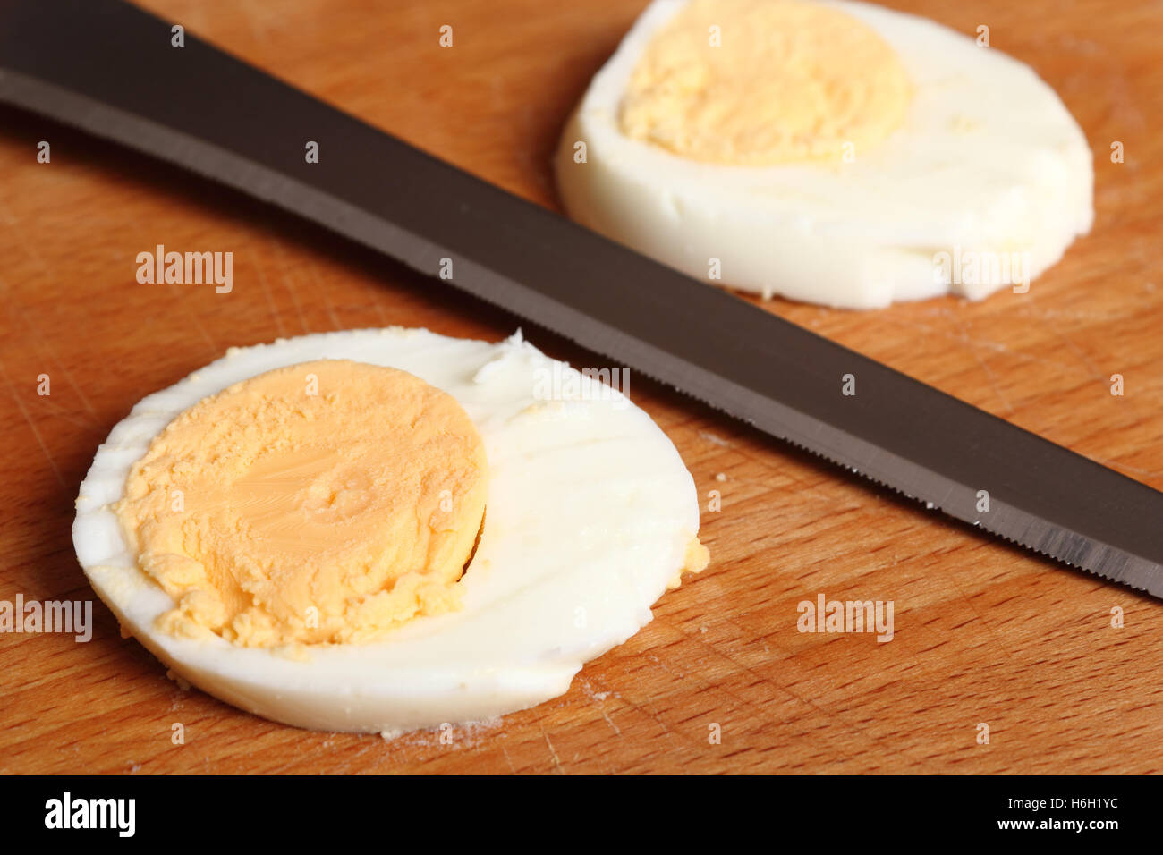 Sliced hard boiled eggs Stock Photo - Alamy
