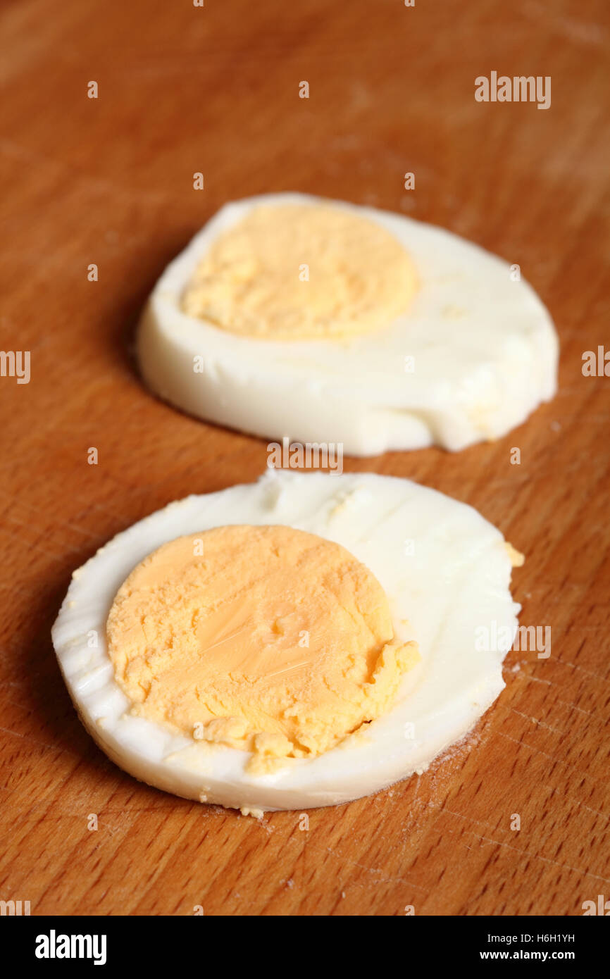 Sliced hard boiled eggs Stock Photo - Alamy