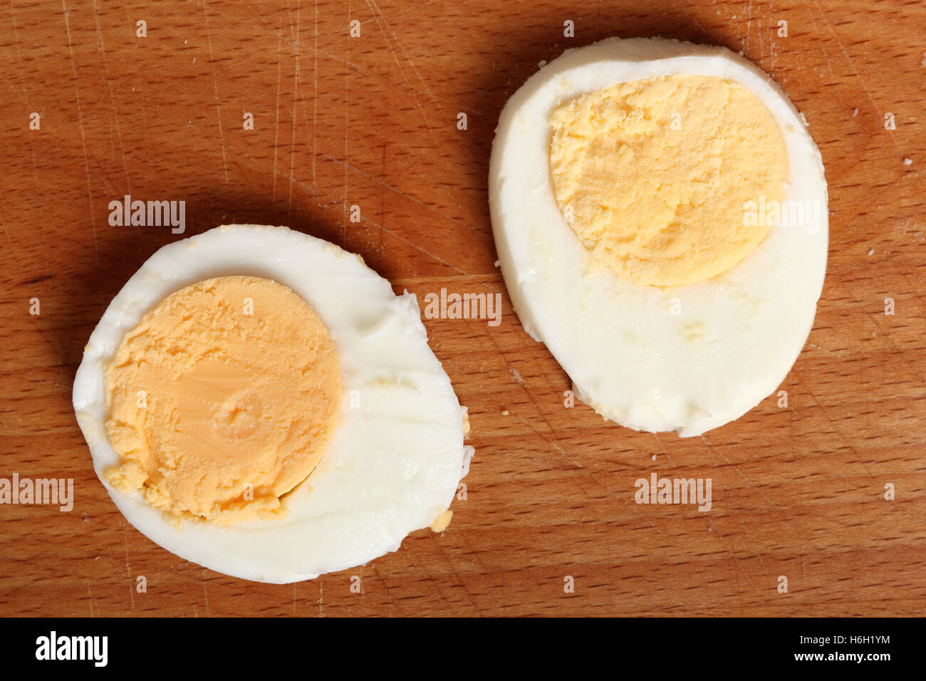 Sliced hard boiled eggs Stock Photo - Alamy
