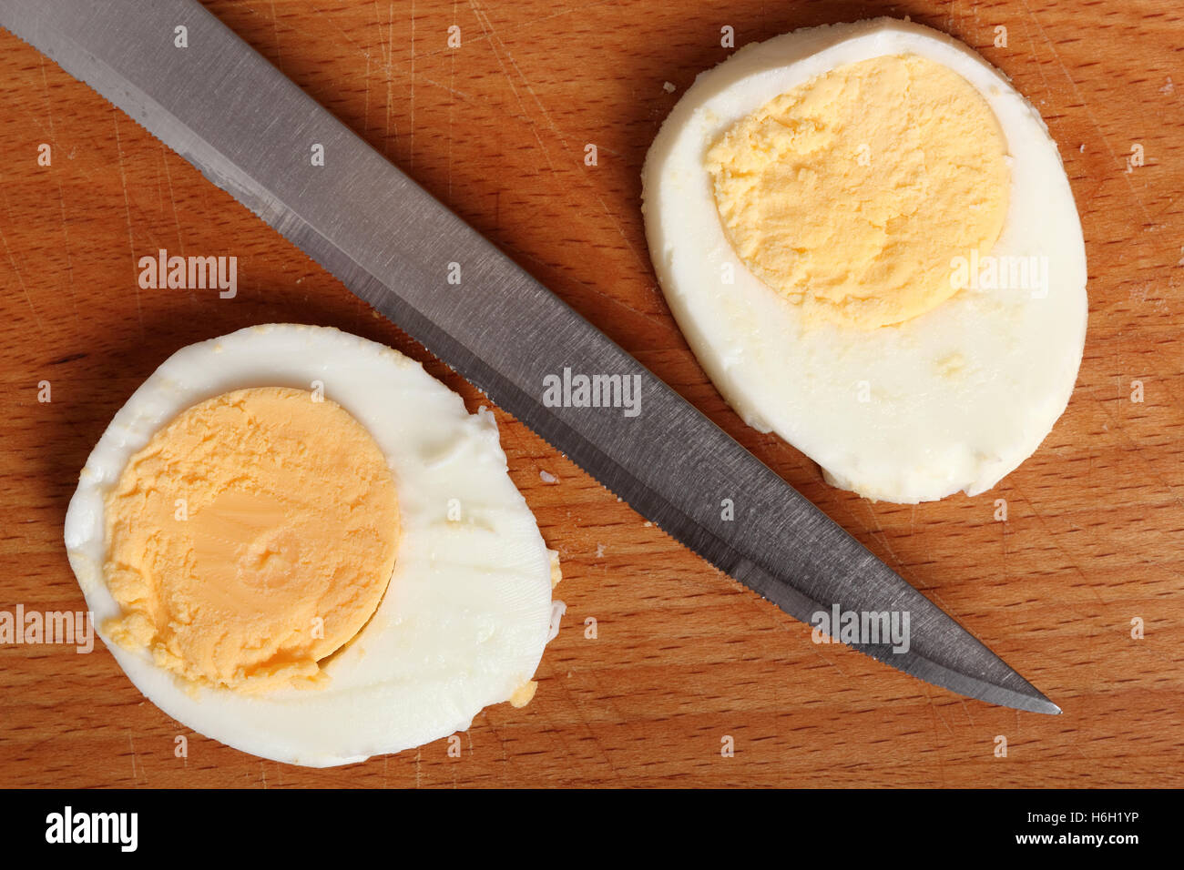 Sliced hard boiled eggs Stock Photo - Alamy