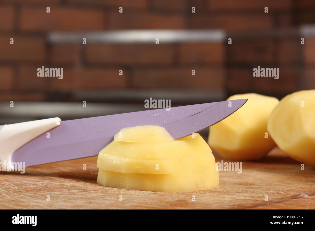 Raw peeled potato making hi-res stock photography and images - Alamy