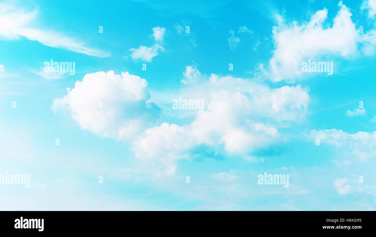 Real blue sky and beautiful clouds. Real scene without any light ...