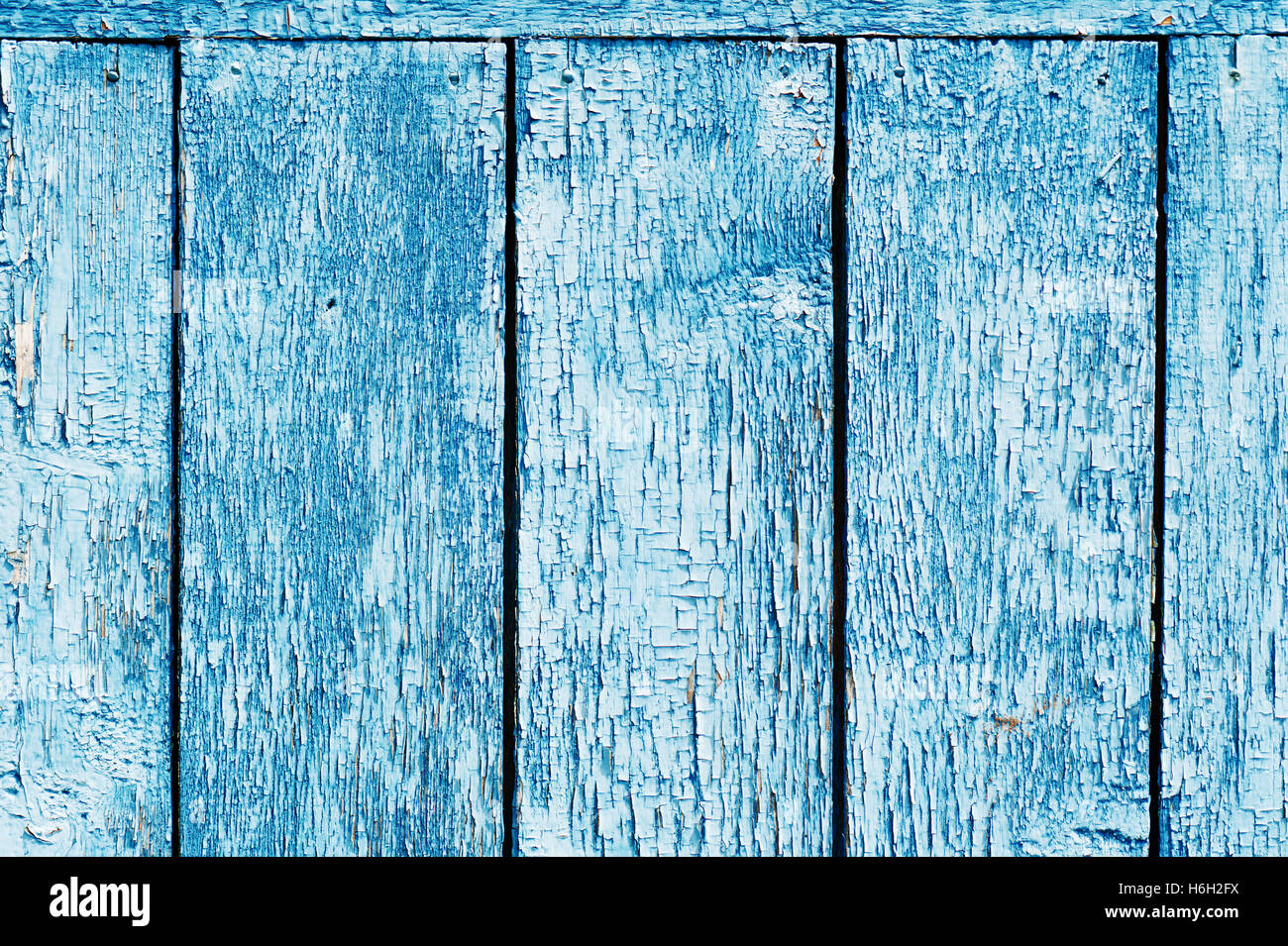 Old blue wood plank for use as background. Closeup Stock Photo - Alamy