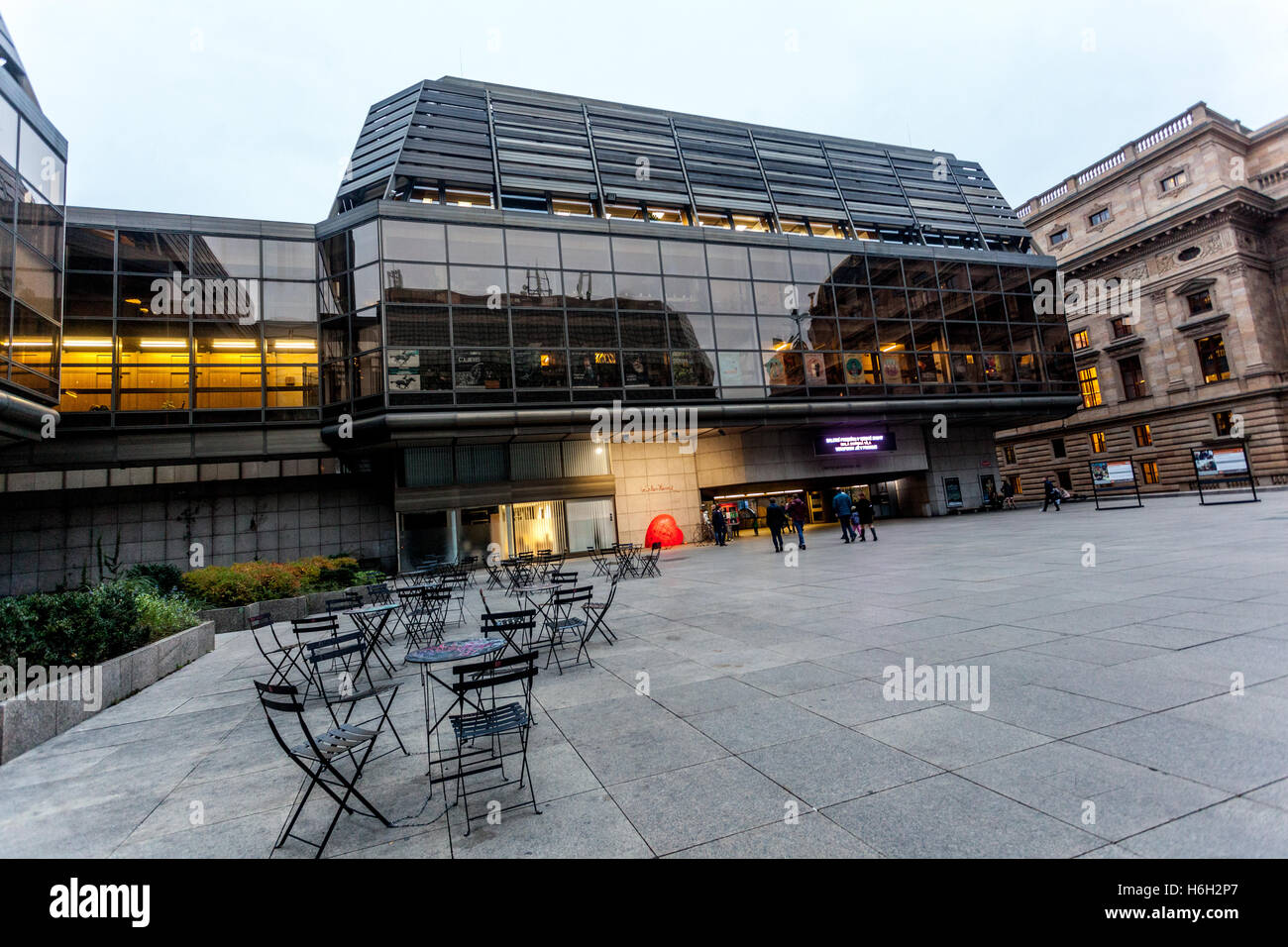Vaclav Havel Square, installation by sculptor Kurt Gebauer in the form ...