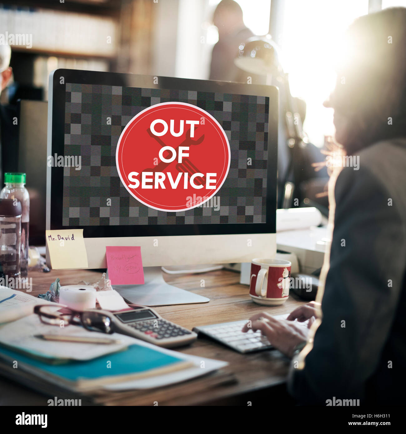 Out Of Service Sign Graphic Concept Stock Photo - Alamy