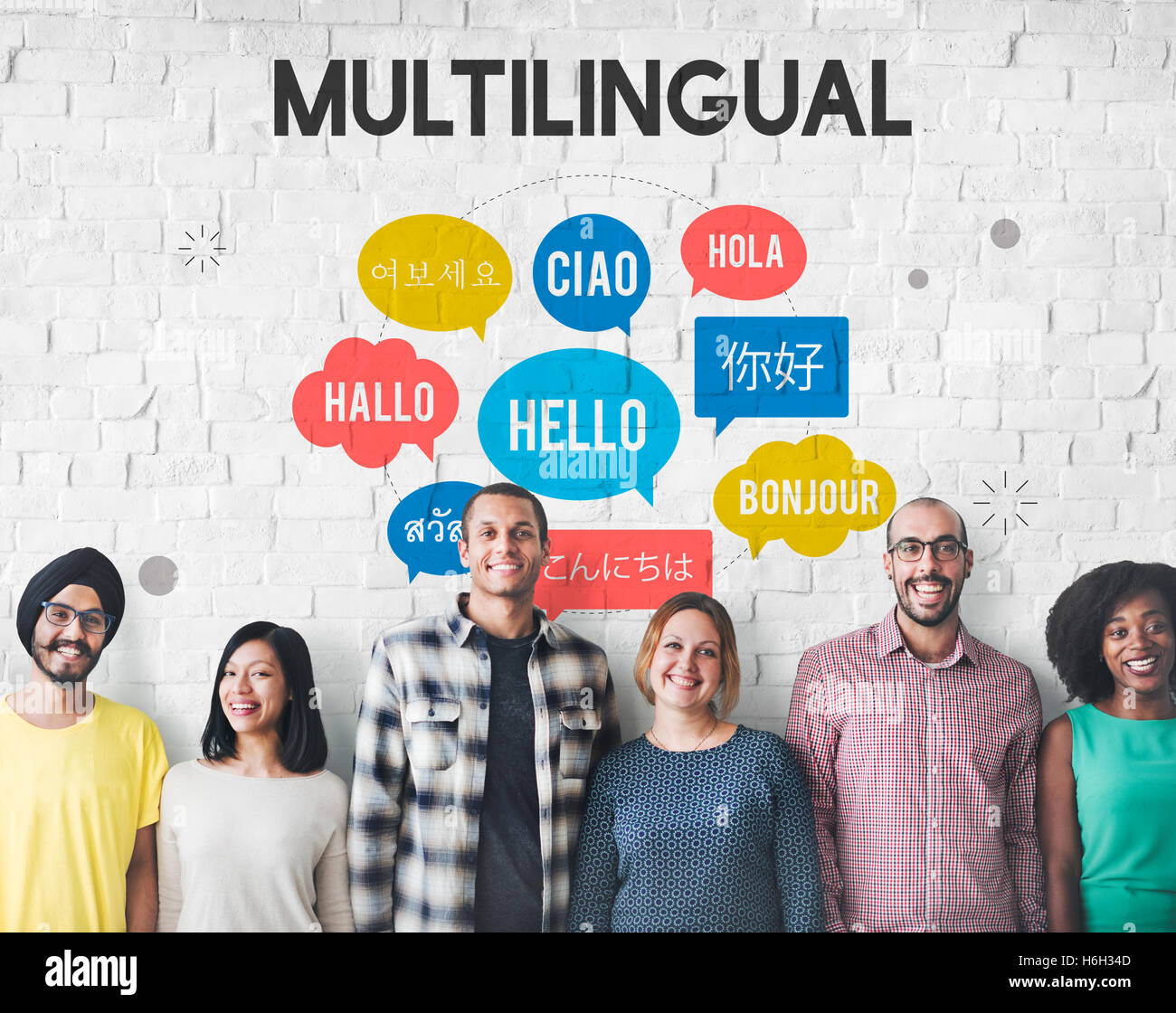 Communication Foreign Languages Greeting Worldwide Concept Stock Photo ...