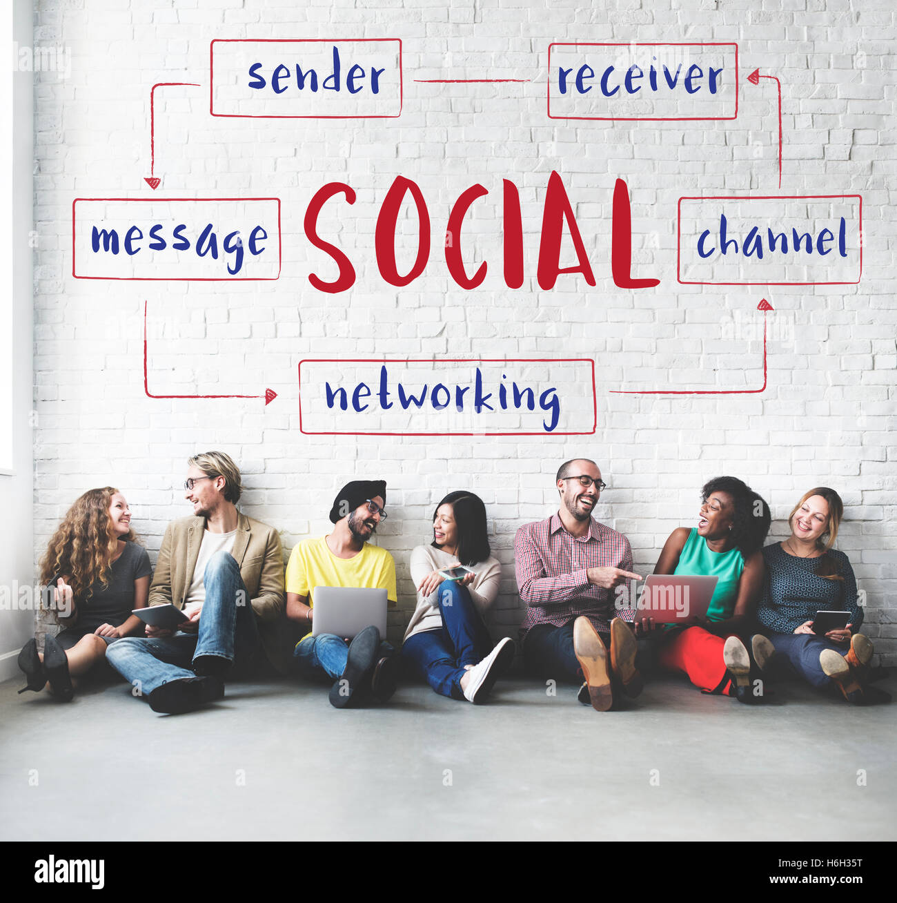 Social Media Online Connection Concept Stock Photo - Alamy