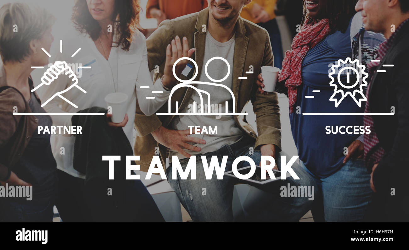 Business Collaboration Teamwork Corporation Concept Stock Photo - Alamy