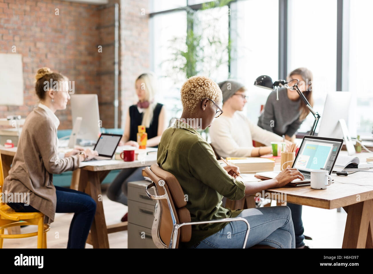 Teamwork Together Professional Occupation Concept Stock Photo - Alamy