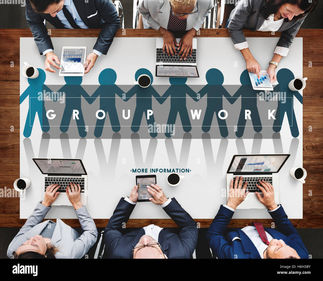 Group Team Work Organization Concept Stock Photo - Alamy