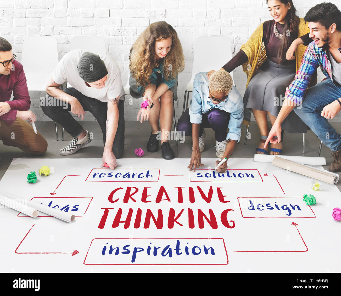 Creative Thinking Creativity Design Process Concept Stock Photo - Alamy
