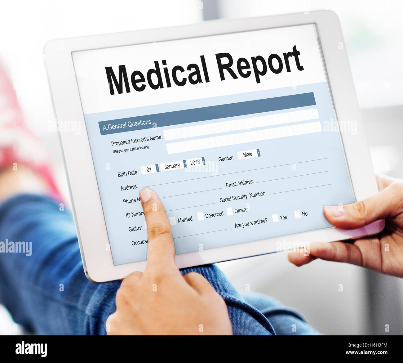 Medical Record Report Healthcare Document Concept Stock Photo - Alamy