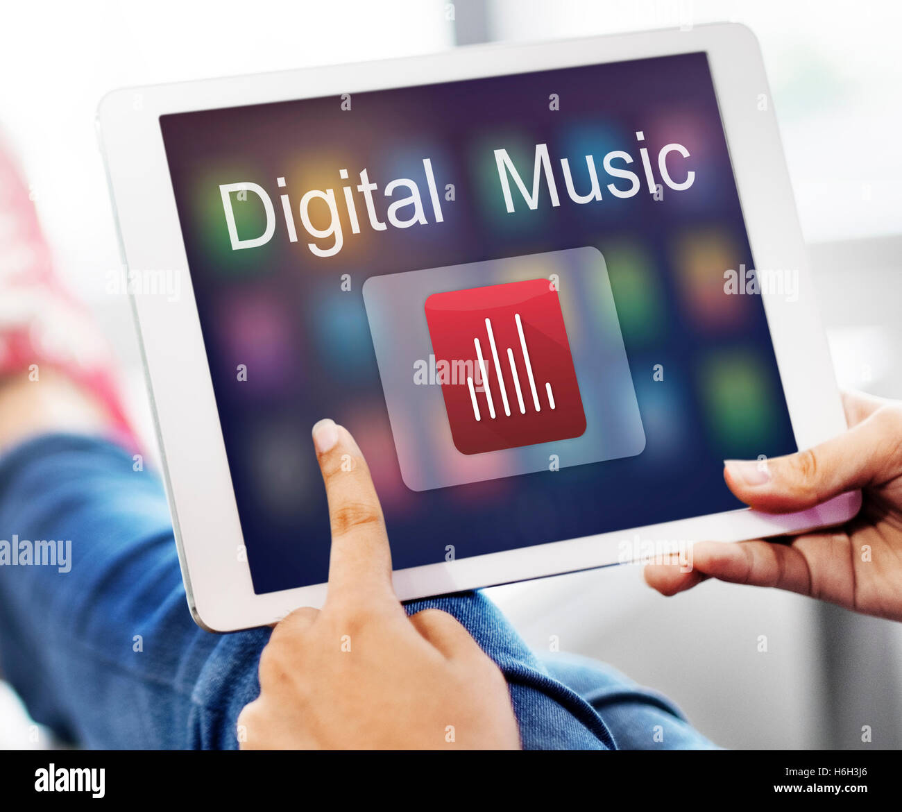 Digital Music Streaming Multimedia Entertainment Online Concept Stock ...