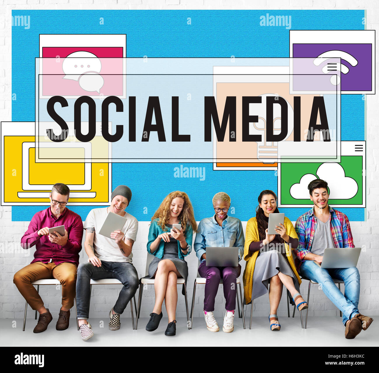 Communication Technology Online Networking Connection Concept Stock ...