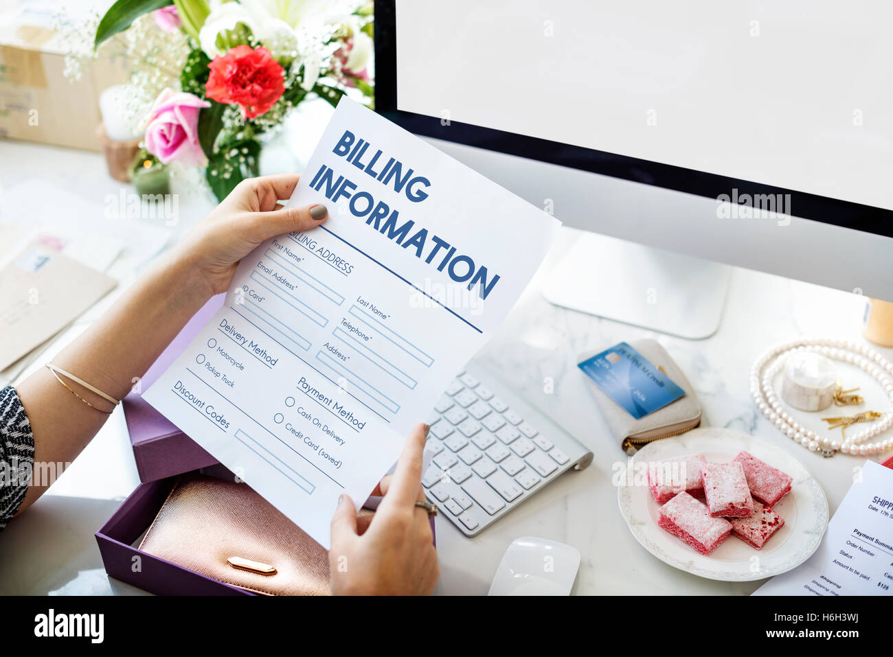 Invoice Billing Information Form Graphic Concept Stock Photo - Alamy