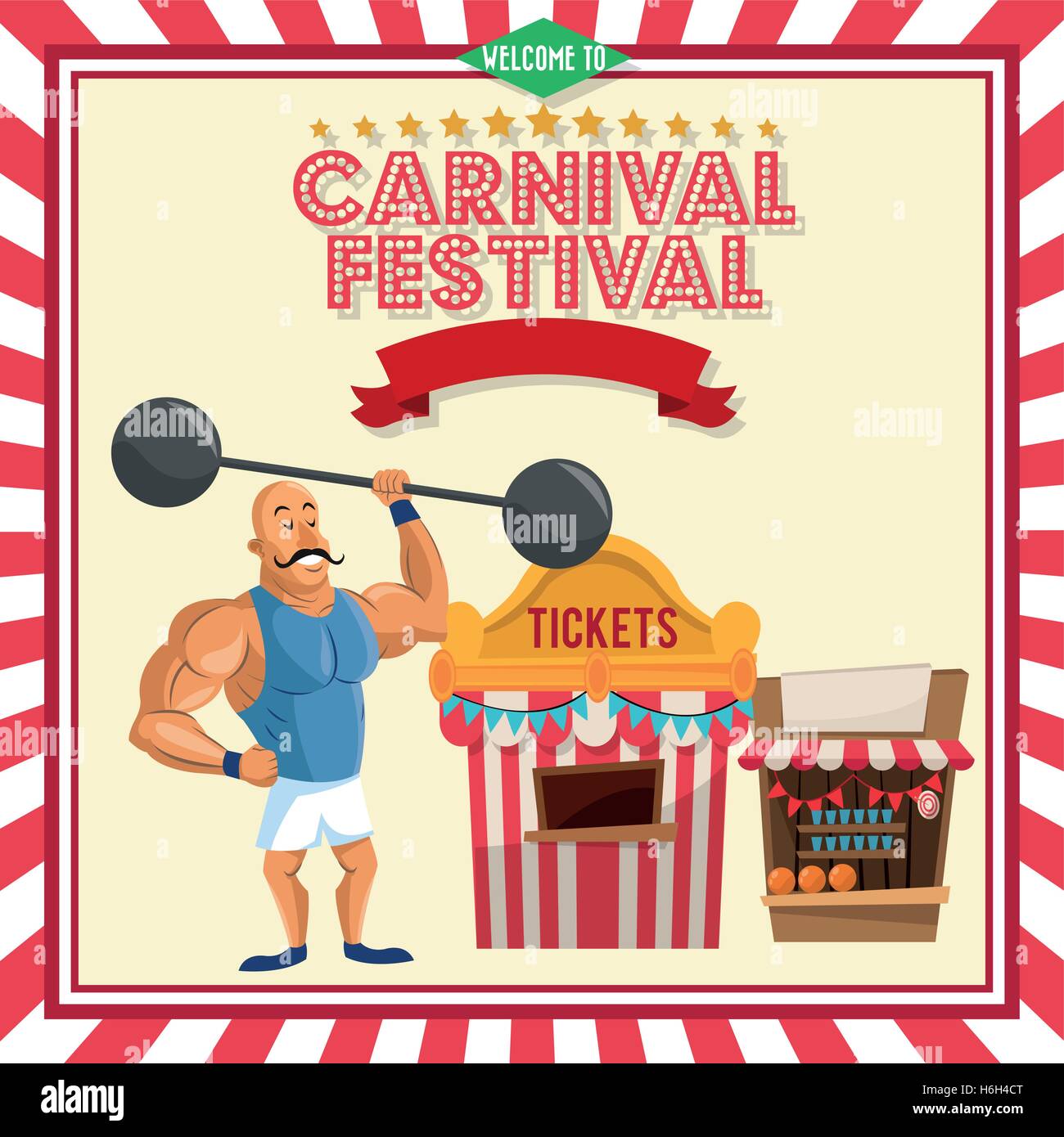 Strength man of carnival design Stock Vector Image & Art - Alamy