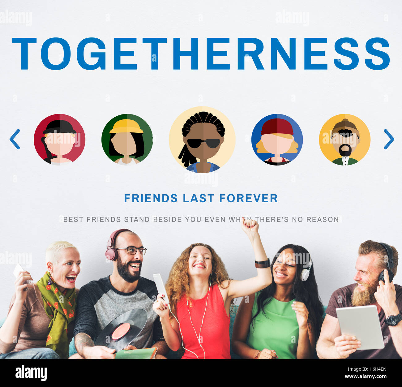 Friendship Togetherness Relationship Diversity People Concept Stock ...
