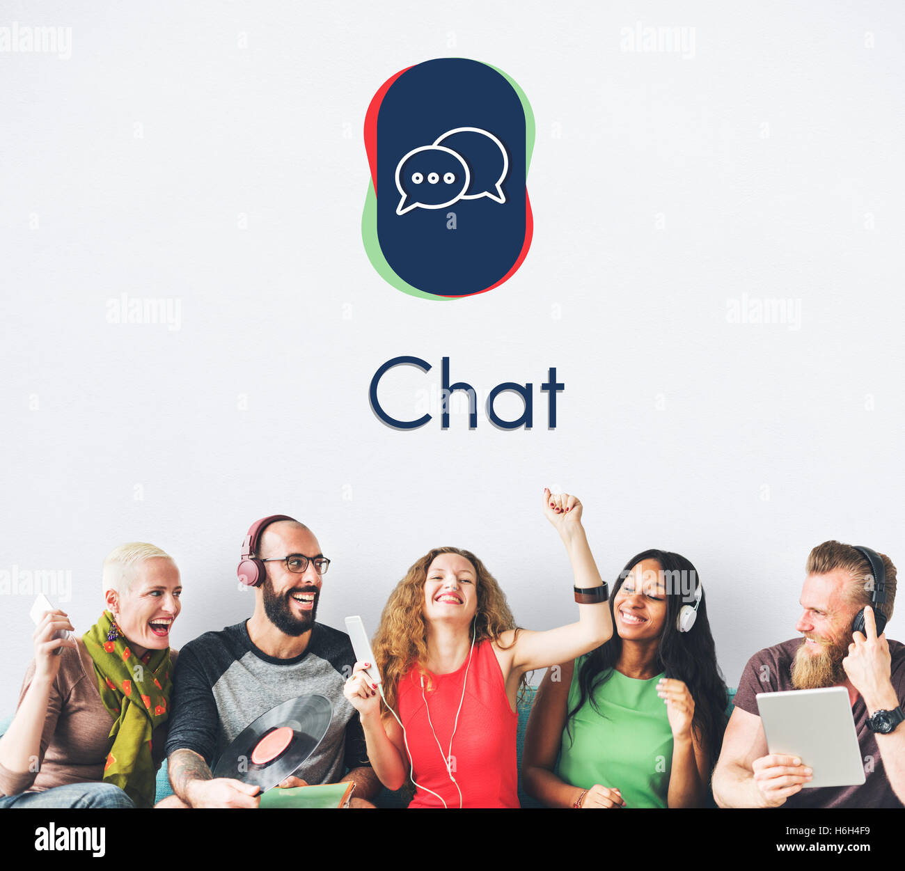 Chat Bubble Speech Cloud Message Graphic Concept Stock Photo - Alamy