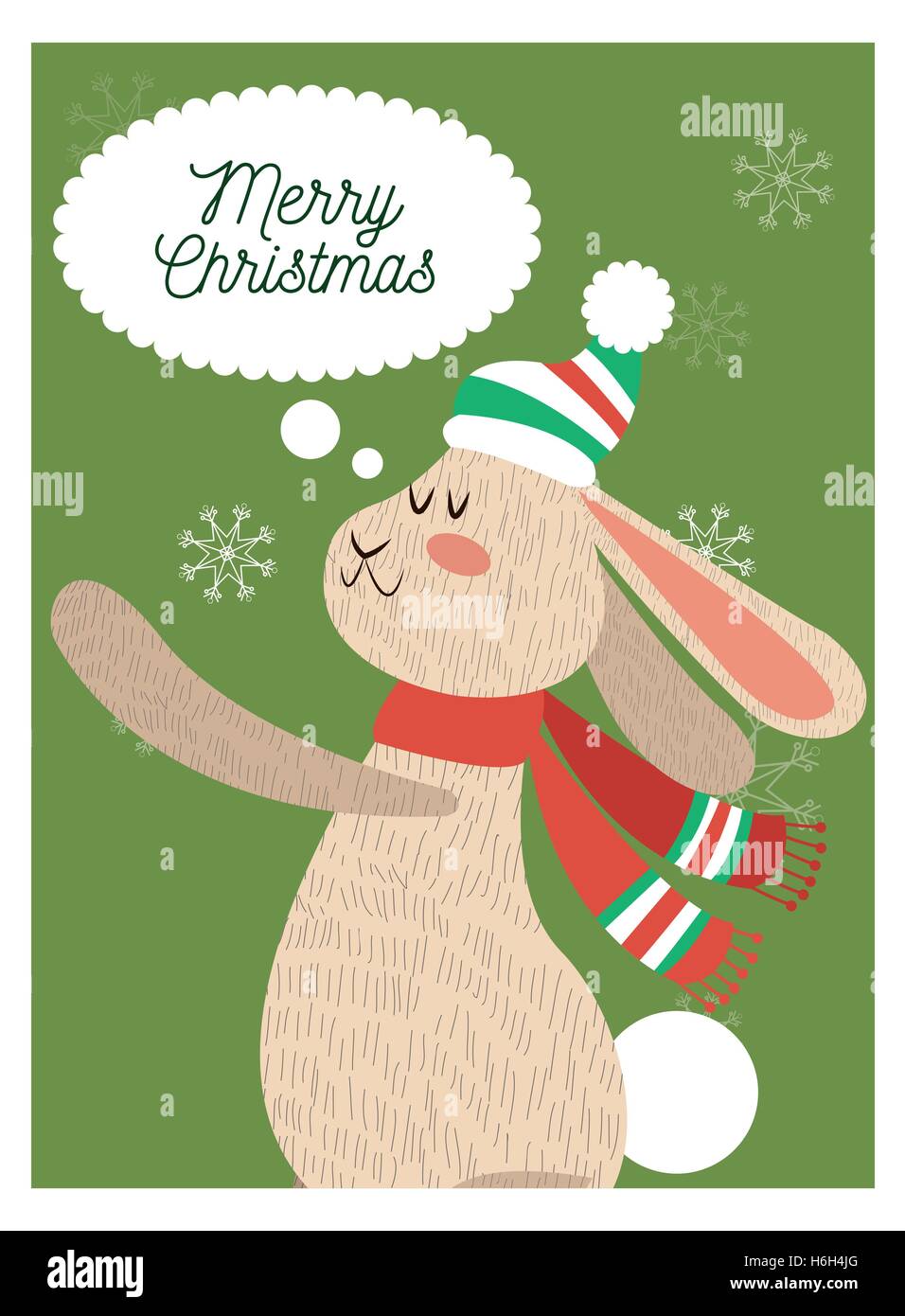 Rabbit cartoon of Christmas season design Stock Vector Image & Art - Alamy