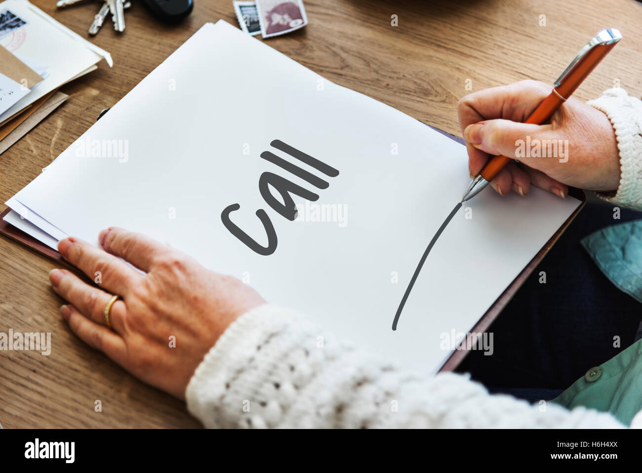 Call Planner Urgent Attention Concept Stock Photo - Alamy