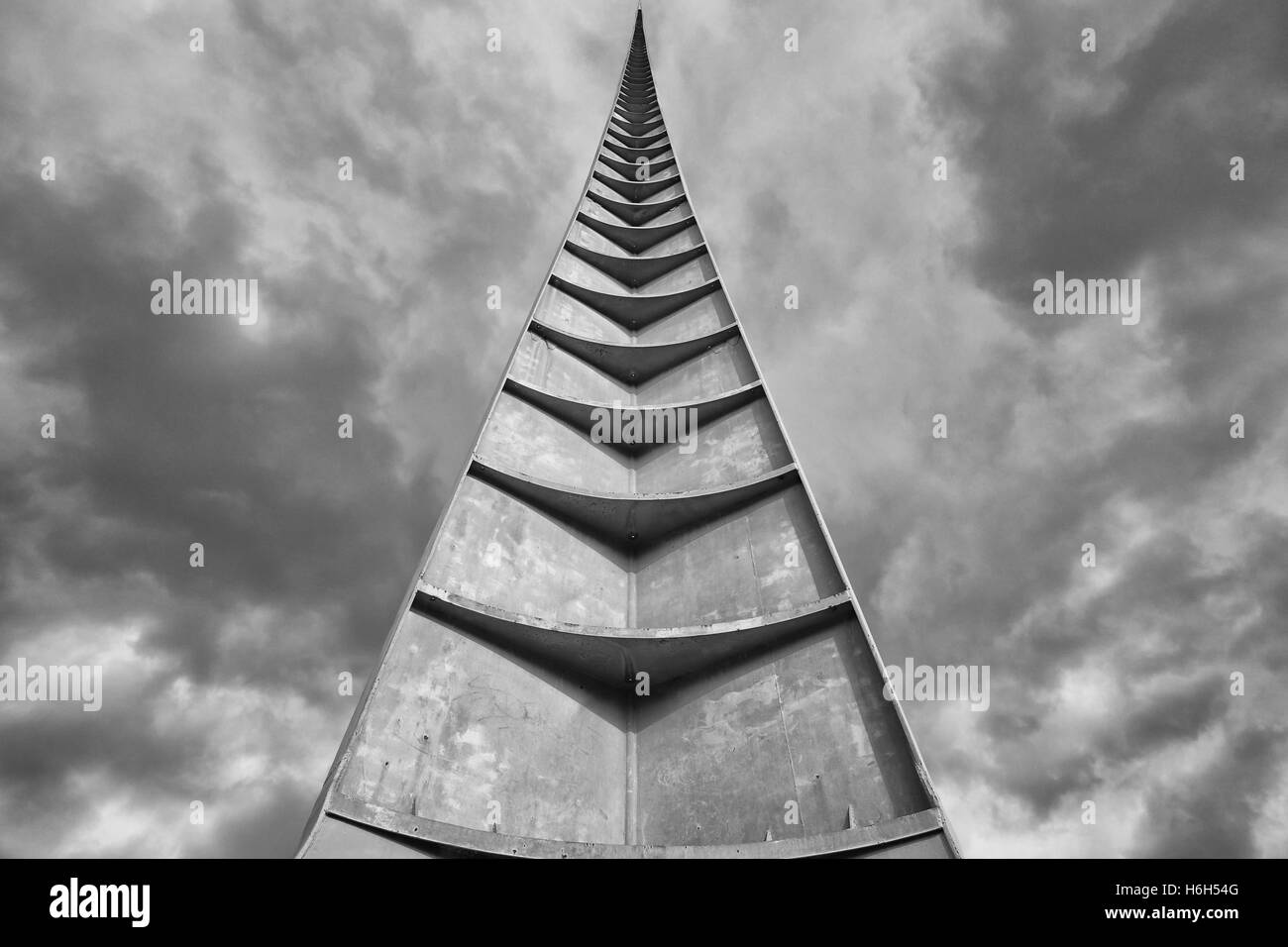 steel steeple / black and white, background Stock Photo - Alamy