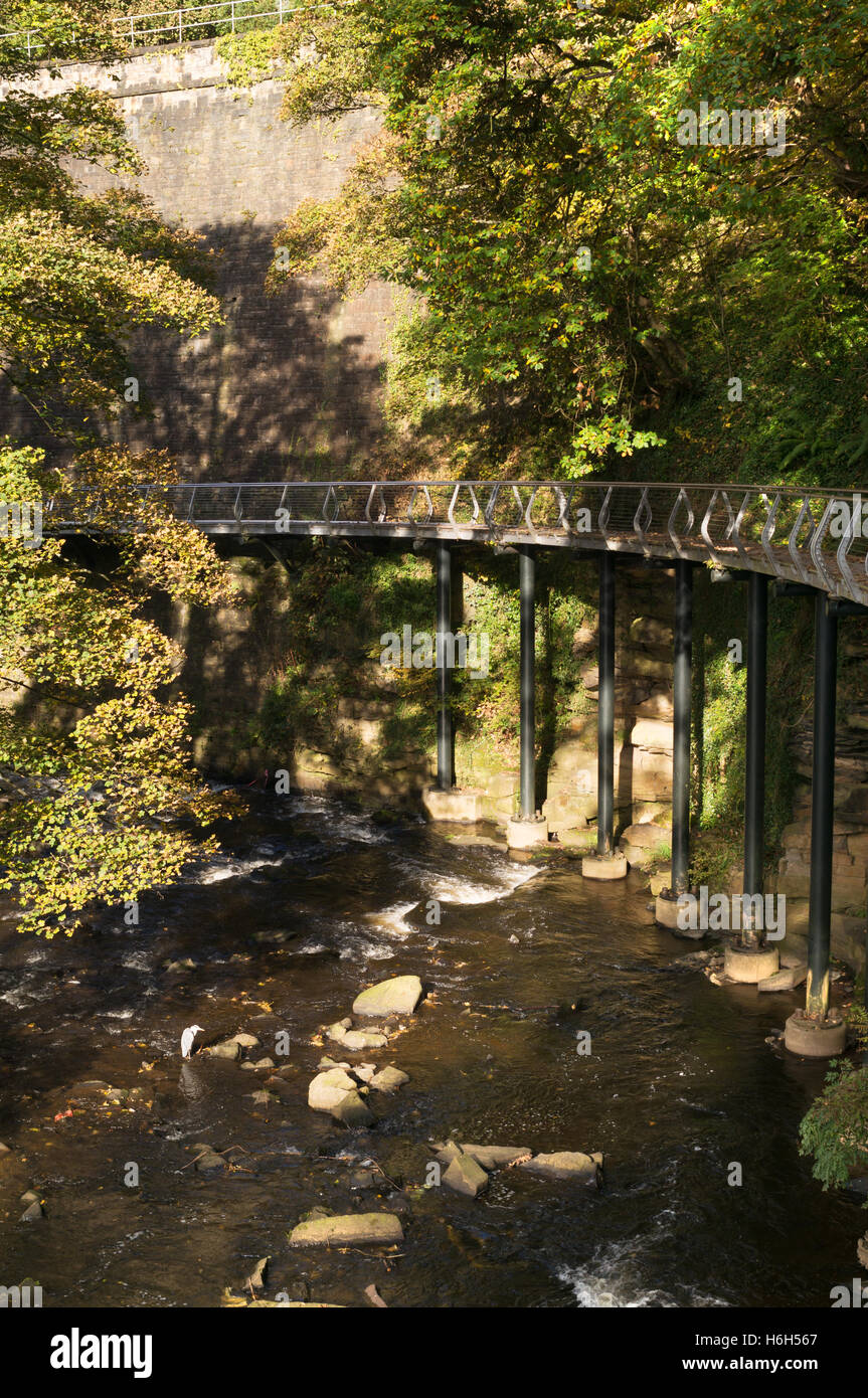The Torrs Millennium walkway along the river Goyt, New Mills ...