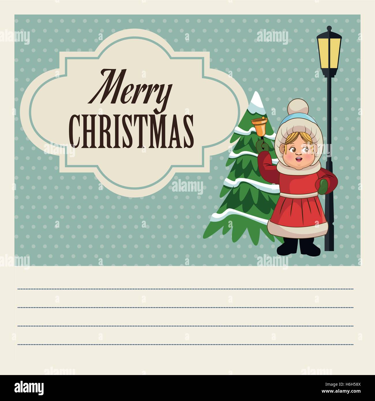 Singing cartoon christmas carol design hi-res stock photography and ...