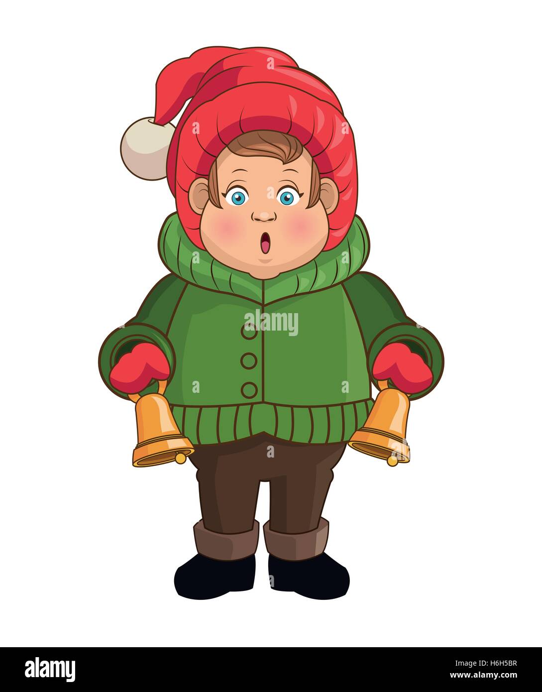 Singing cartoon of Christmas carol design Stock Vector Image & Art - Alamy