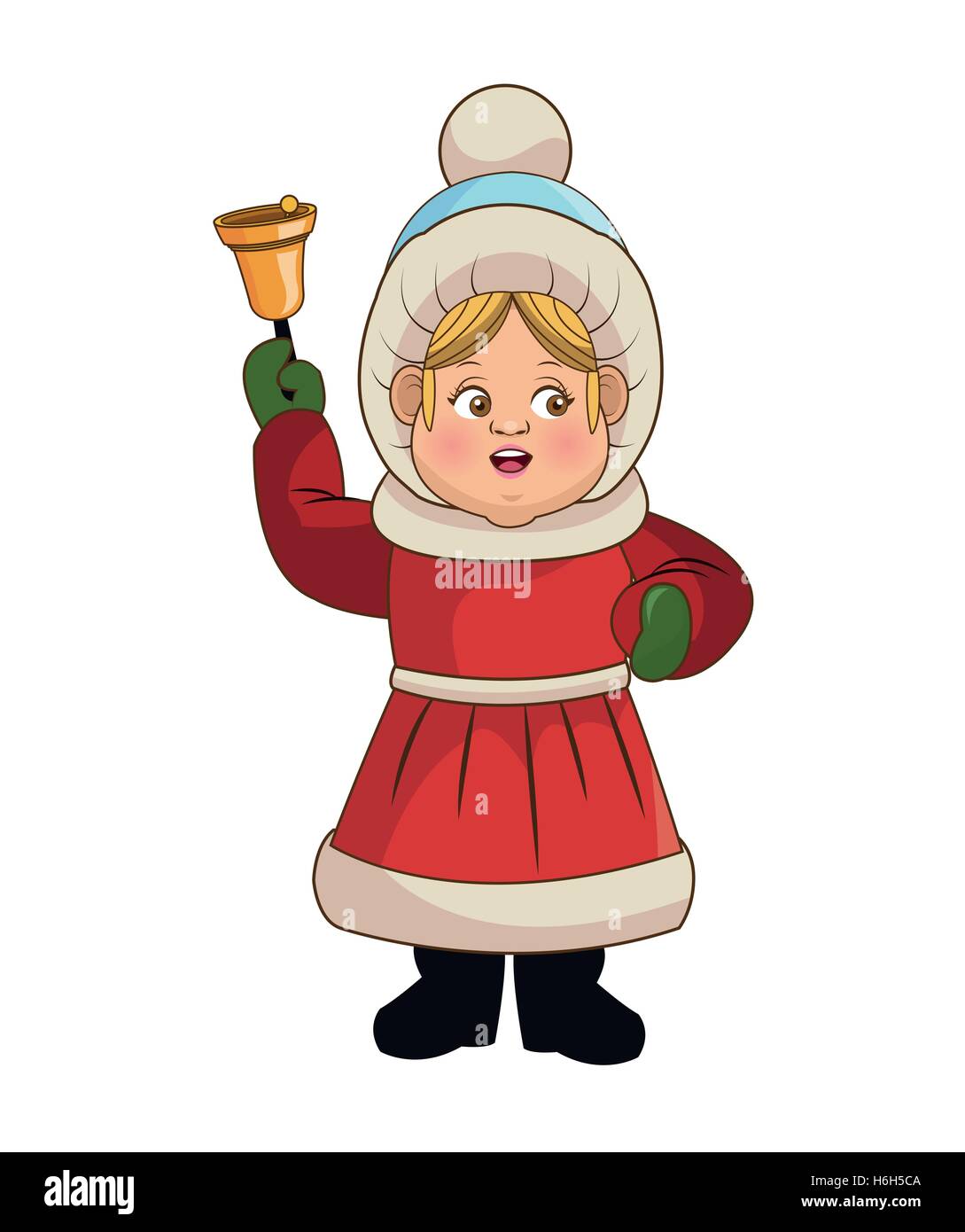 Singing cartoon of Christmas carol design Stock Vector Image & Art - Alamy