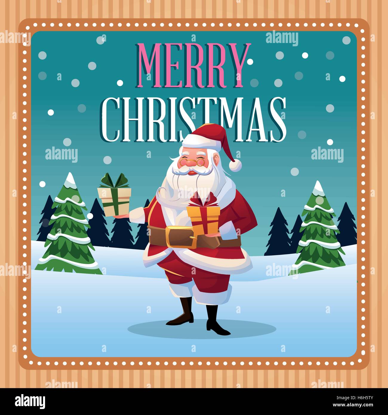 Santa cartoon of Christmas season Stock Vector Image & Art - Alamy
