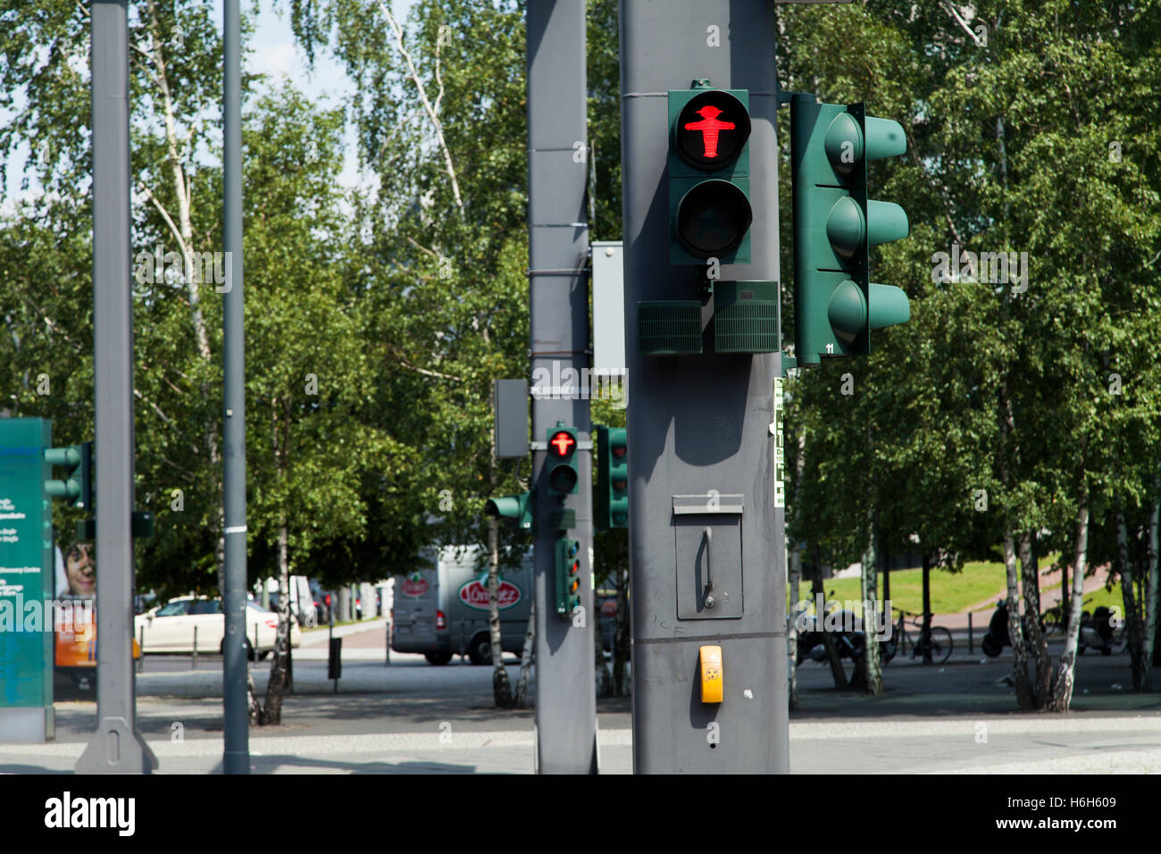 Pedestrian traffic light in berlin Stock Photo - Alamy