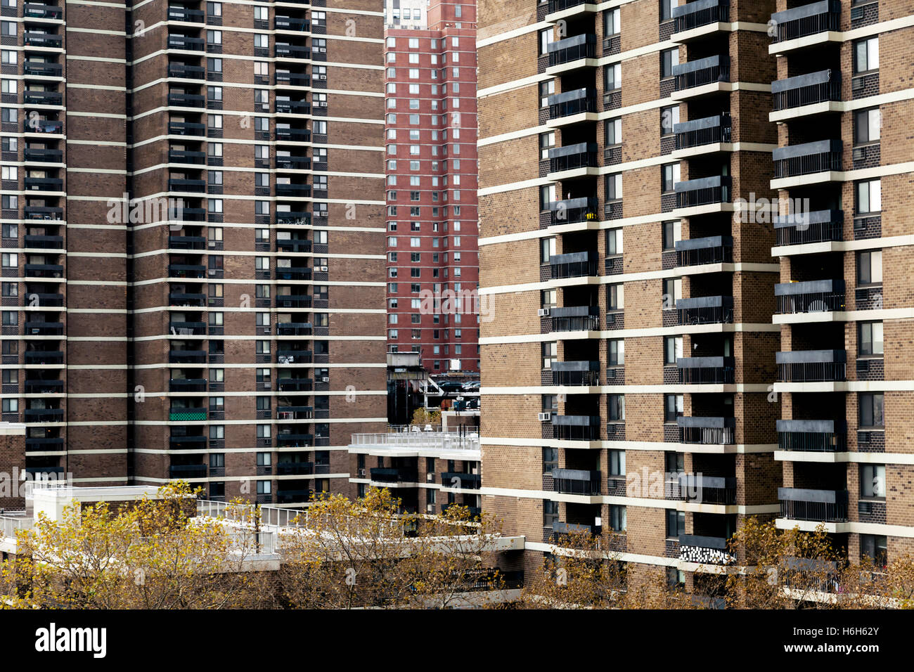 Cluster of high rise apartment buildings windows Stock Photo - Alamy