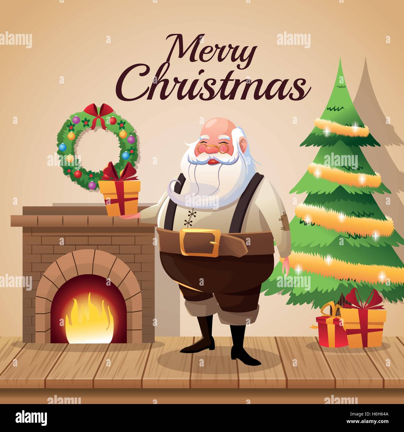 Santa cartoon of Christmas season Stock Vector Image & Art - Alamy