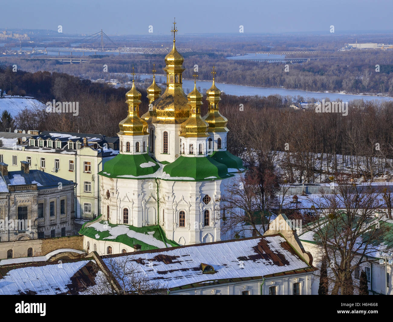 All Saints' Church of Kiev Pechersk Lavra Monastery in winter ...