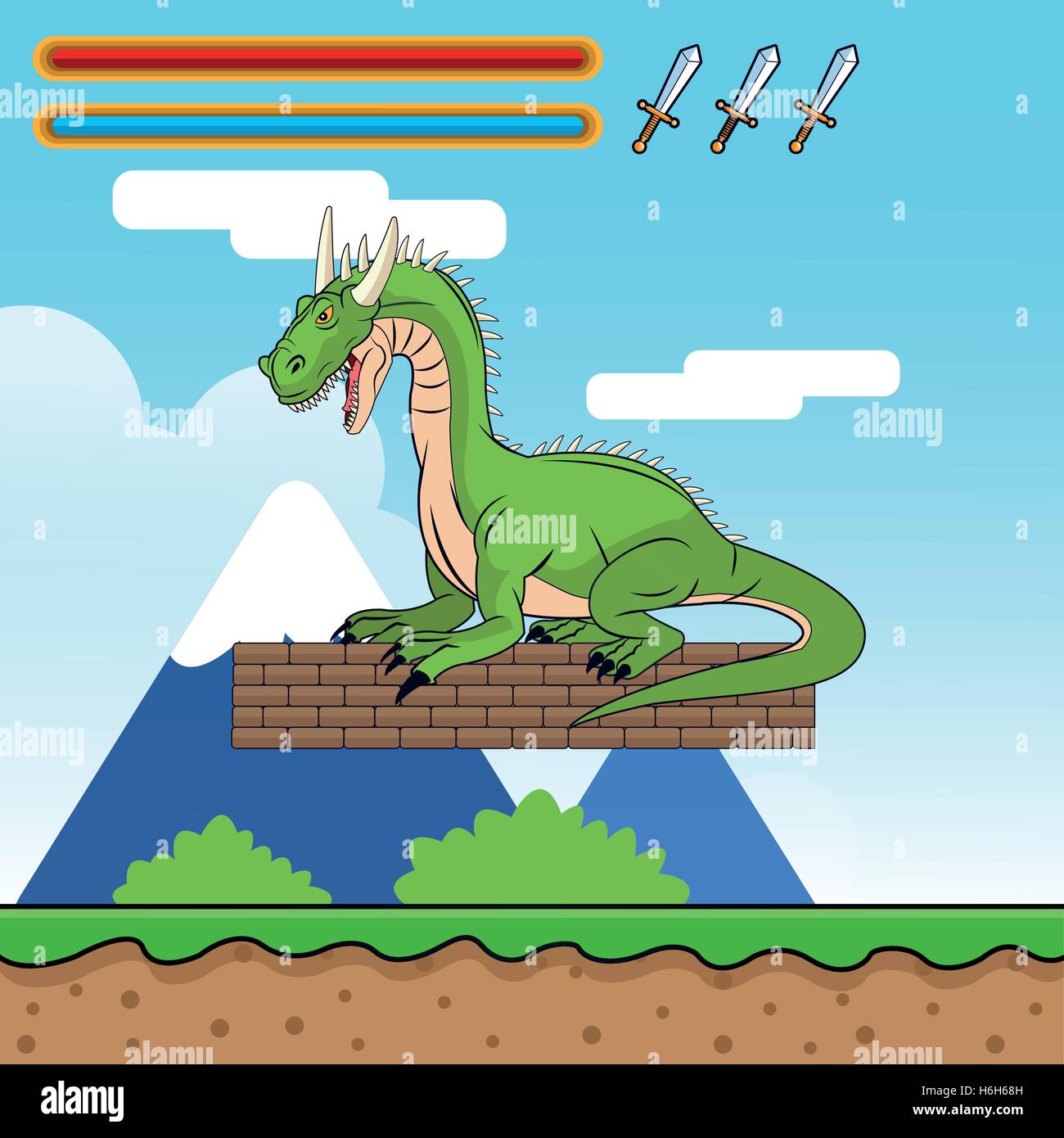 Dragon and videogame design Stock Vector Image & Art - Alamy