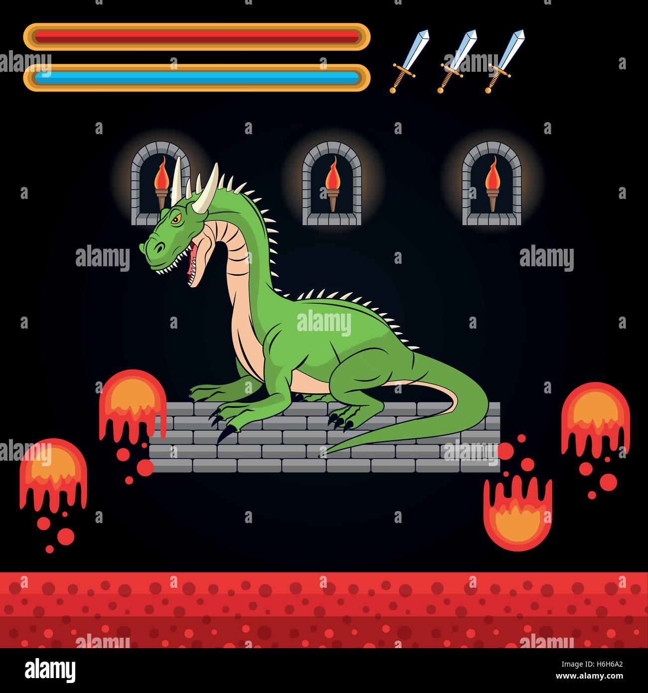 Dragon and videogame design Stock Vector Image & Art - Alamy