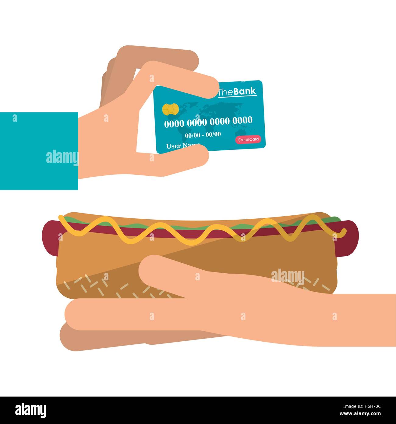 Hot dog and icon set of fast food concept Stock Vector Image & Art - Alamy