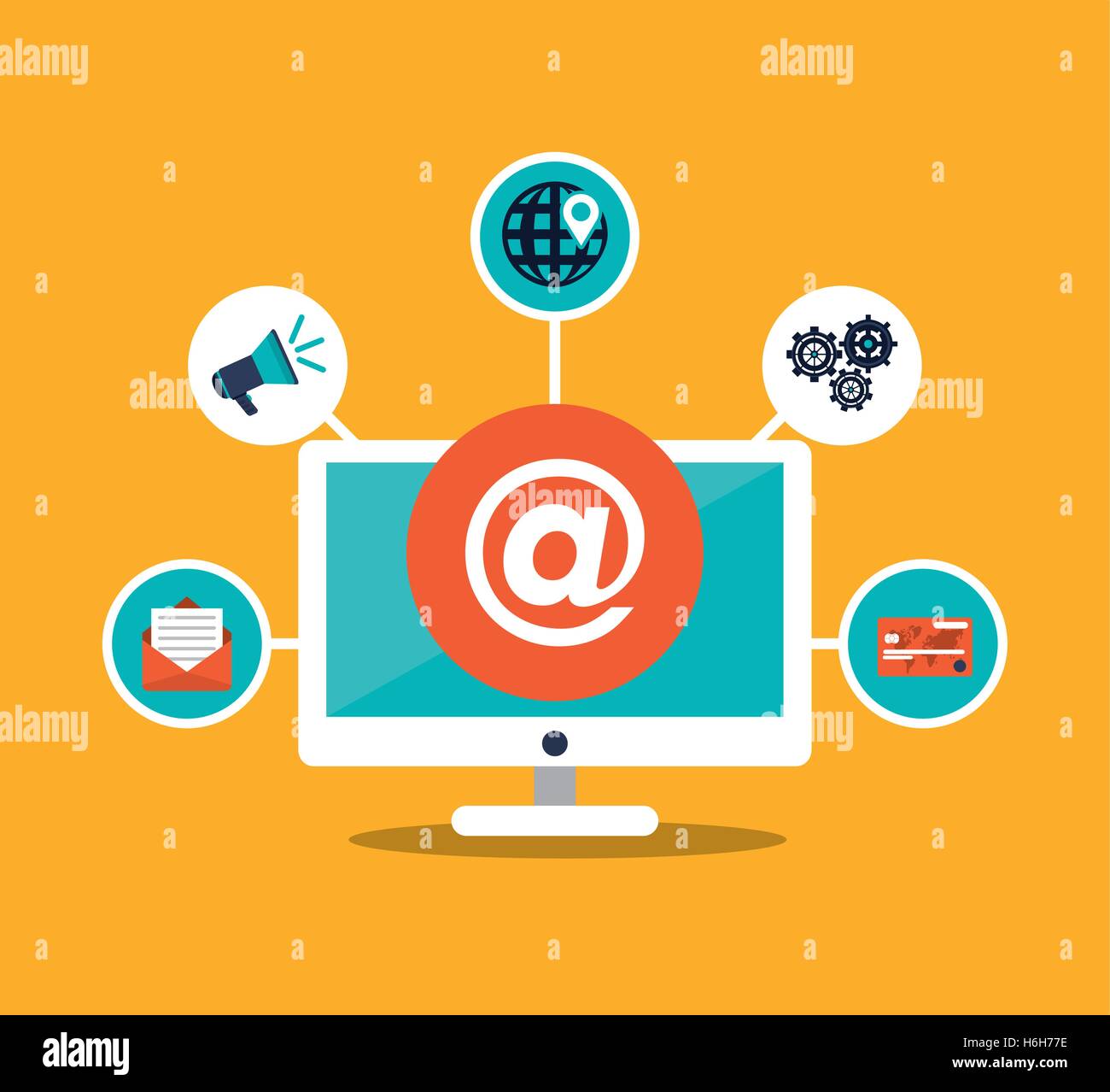 Computer and digital marketing design Stock Vector Image & Art - Alamy
