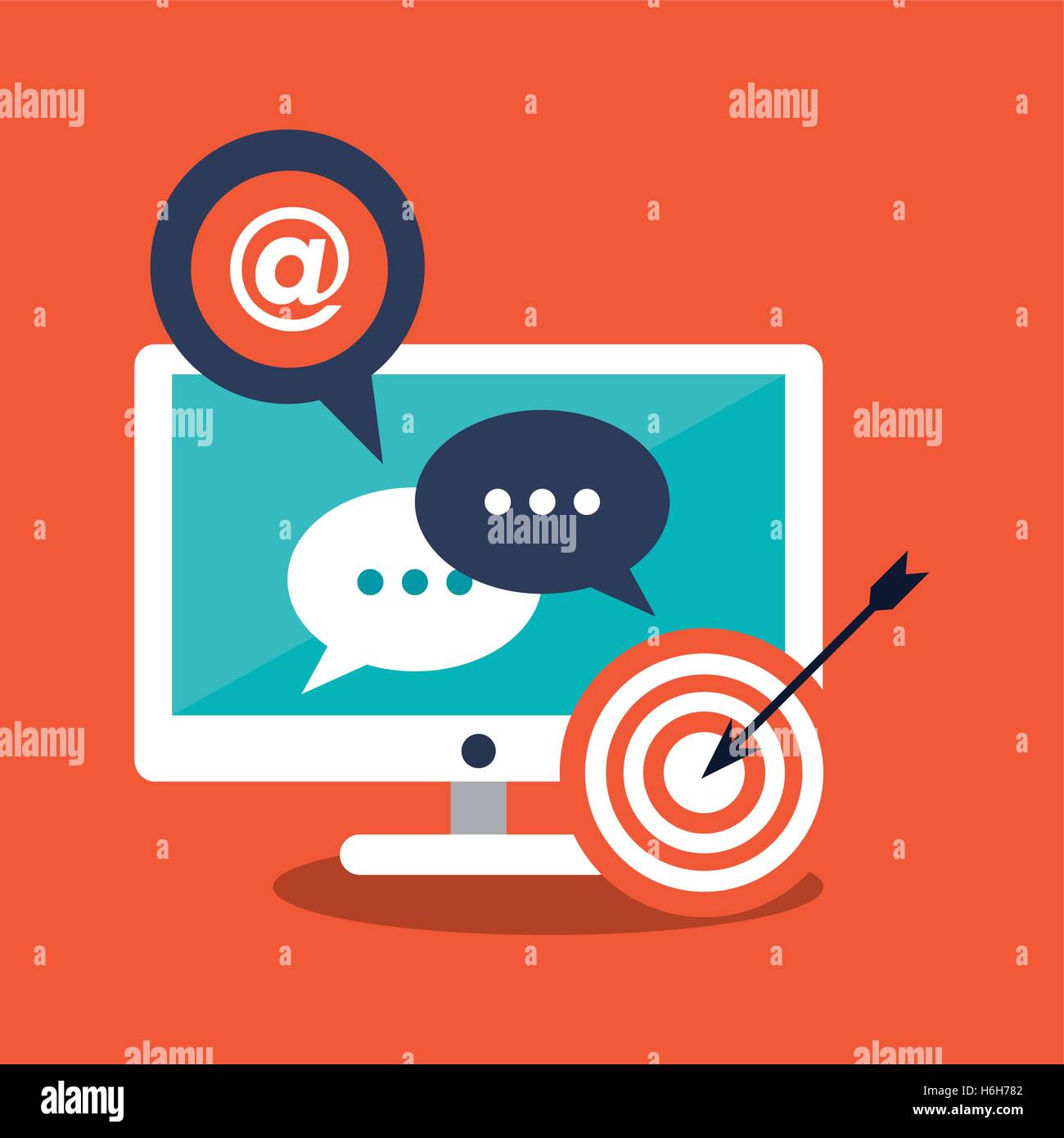 Computer and digital marketing design Stock Vector Image & Art - Alamy