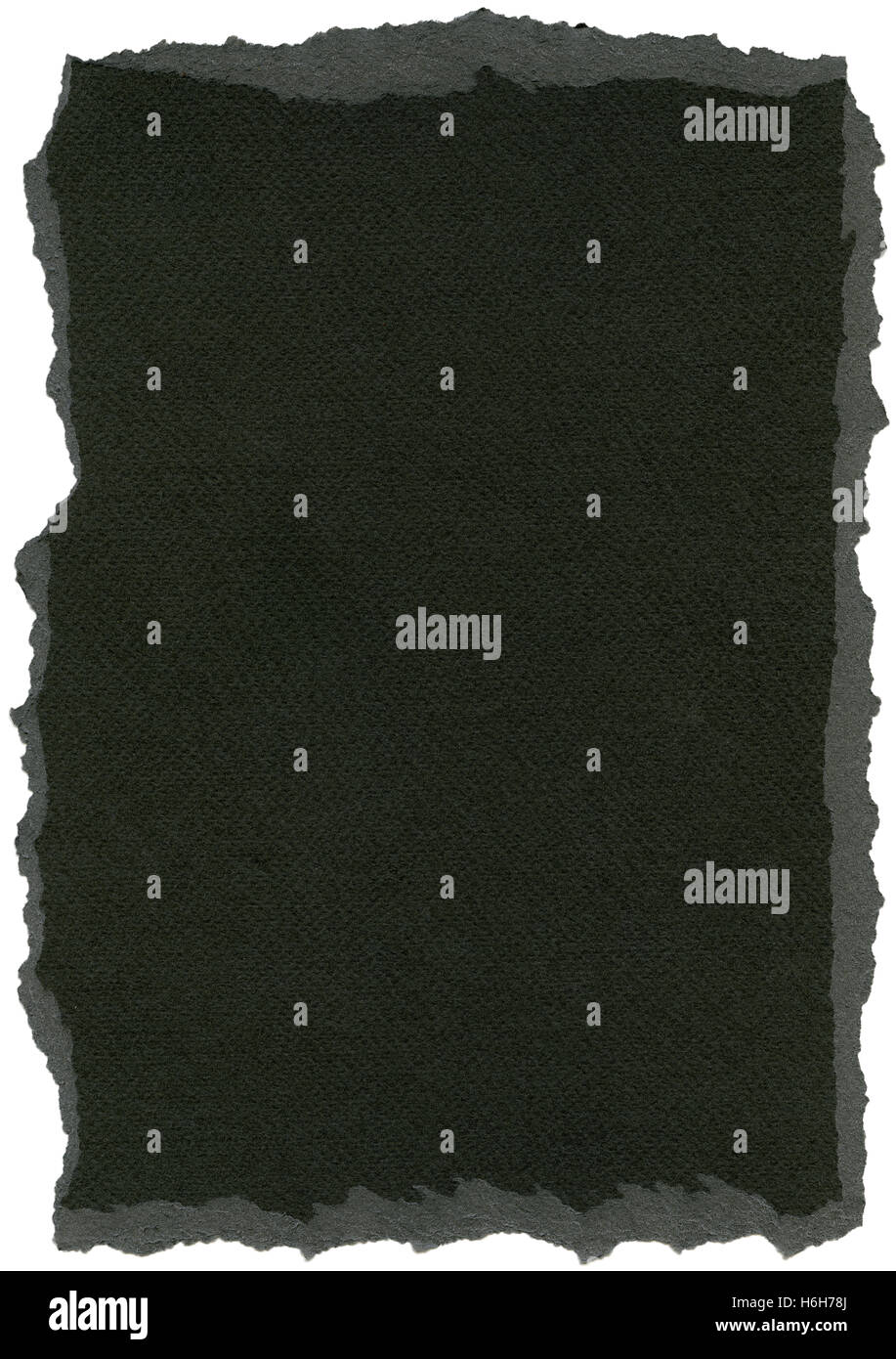 Texture of air Davy's gray fiber paper with torn edges. Isolated on ...