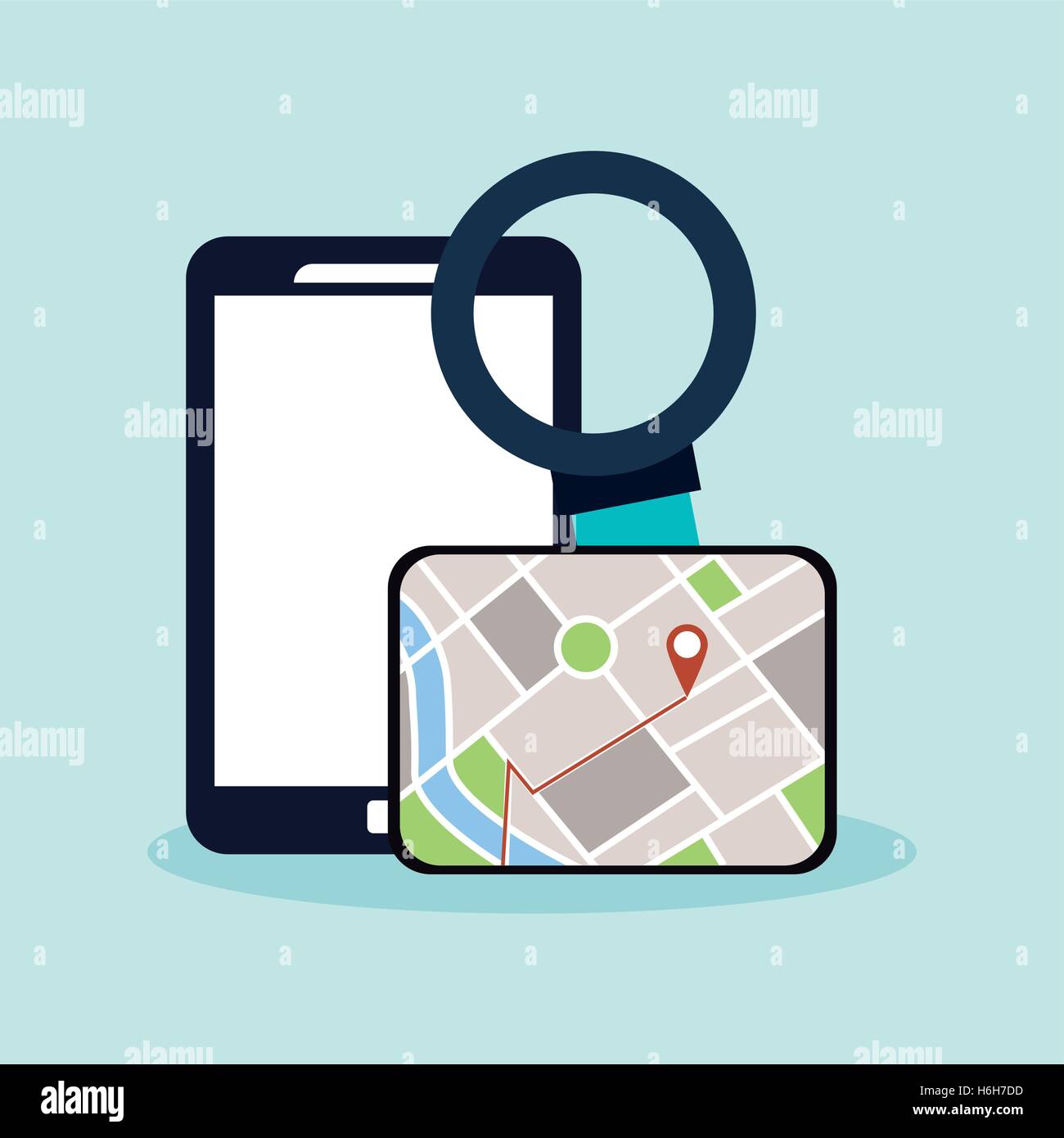 Smartphone and gps map design Stock Vector Image & Art - Alamy