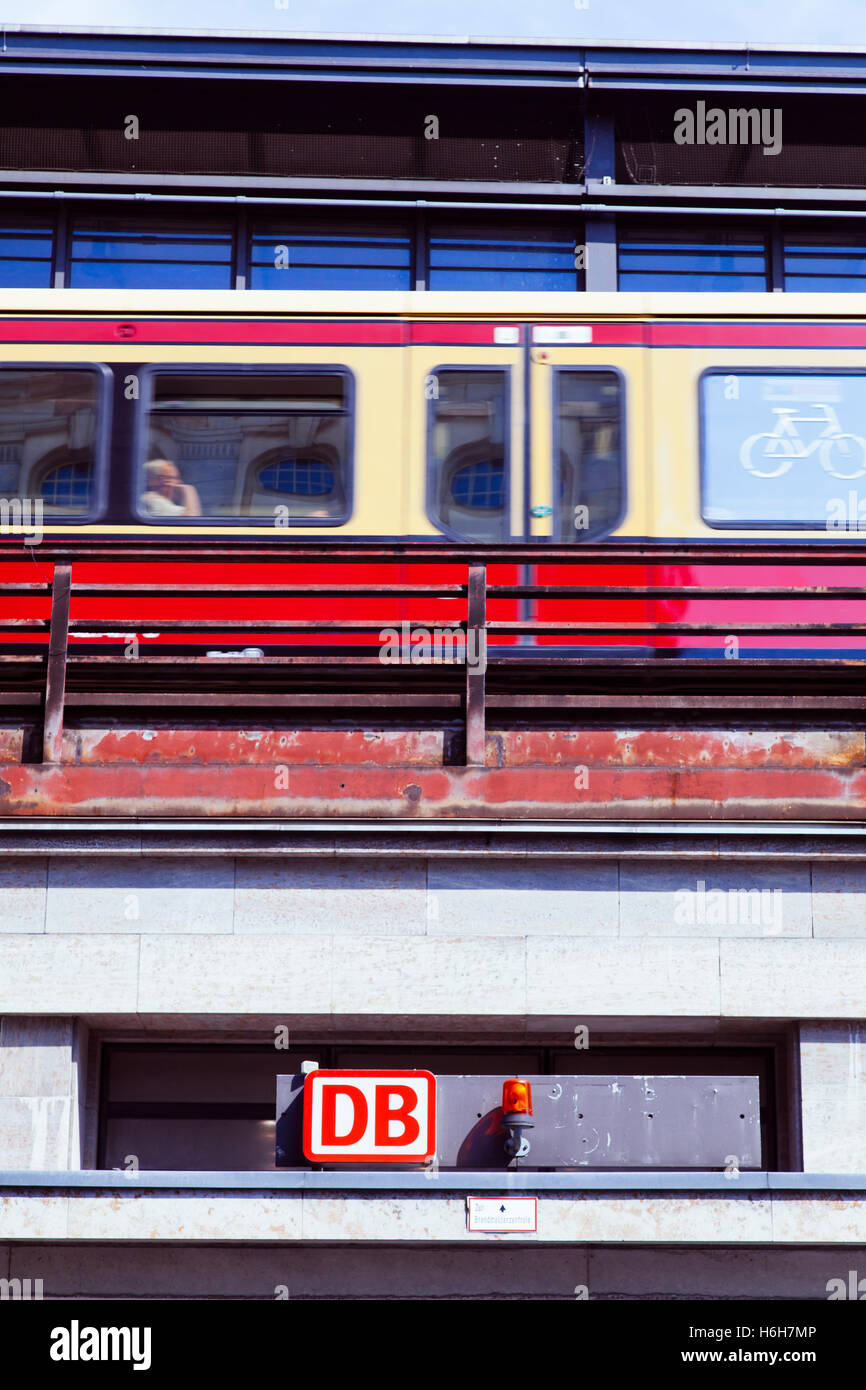 S-bahn train arriving to a station in Berlin Stock Photo - Alamy