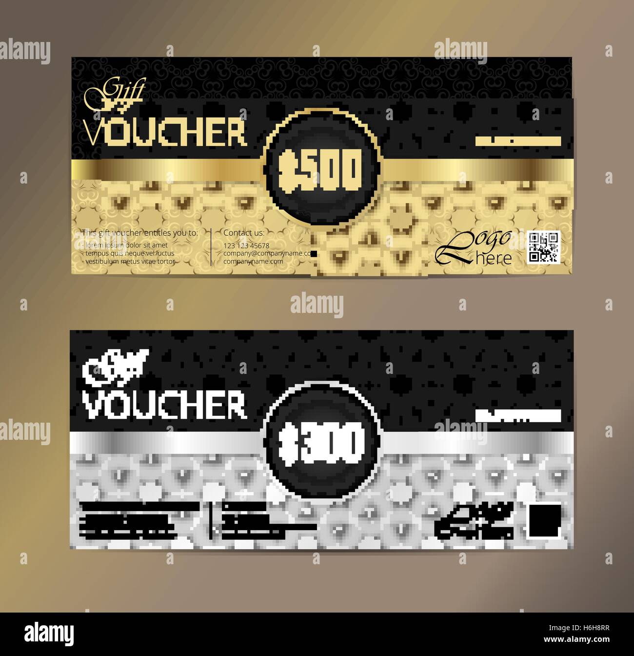 Gold VIP Club Card. Voucher or gift certificate template Stock Vector ...