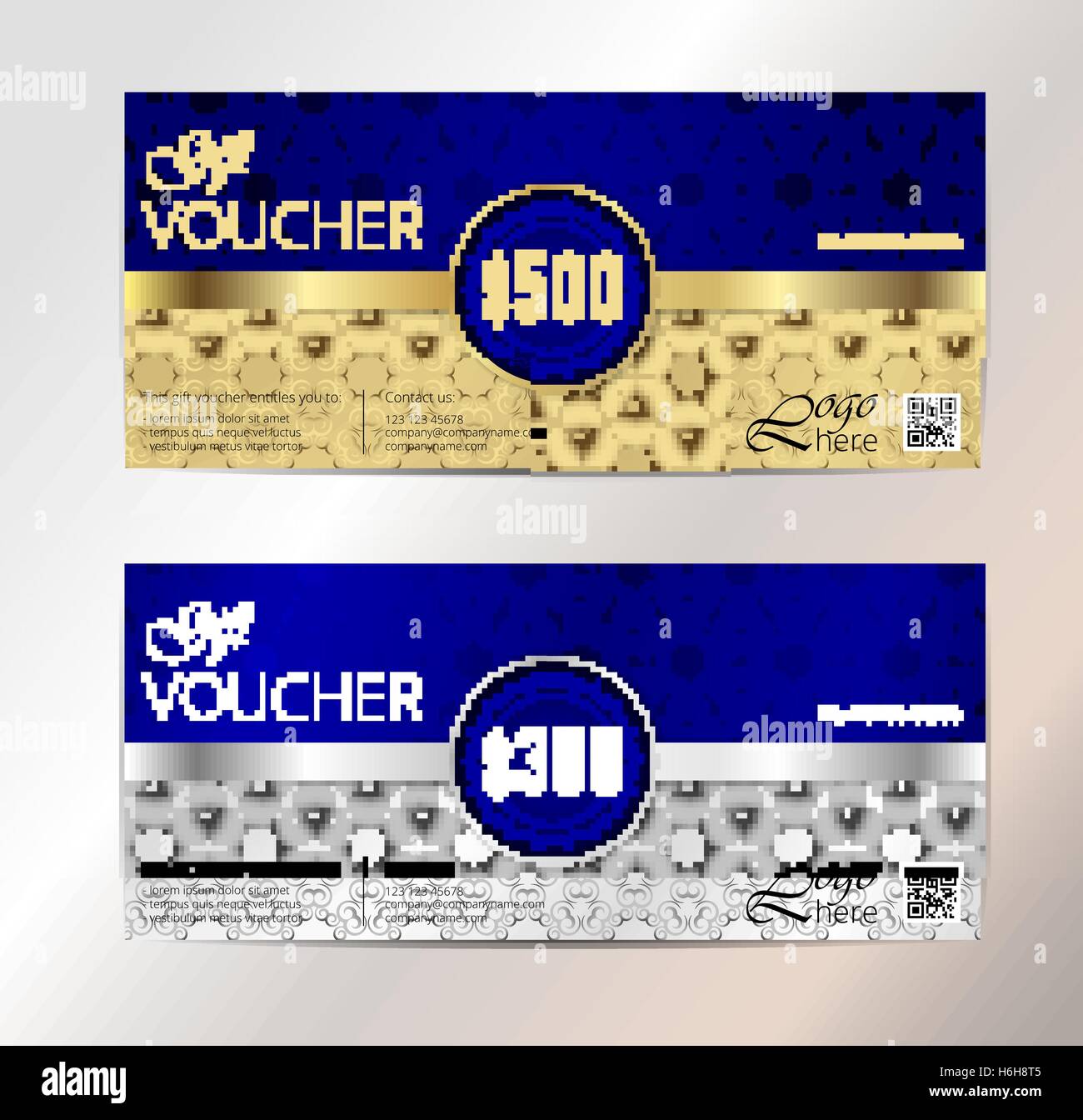 Gold VIP Club Card. Voucher or gift certificate template Stock Vector ...